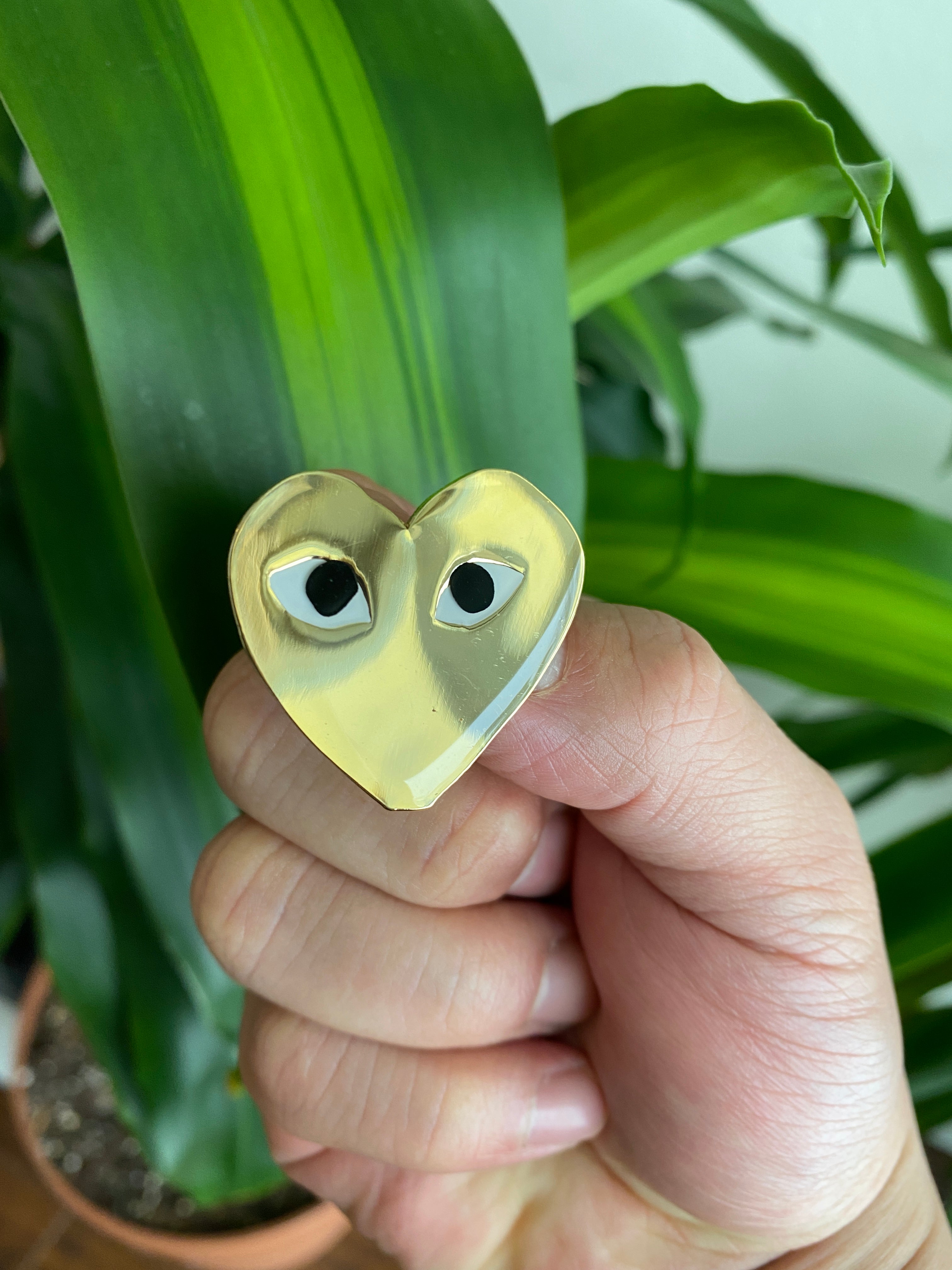 CDG Heart GOLD Hard Enamel Pin – Hype Pins