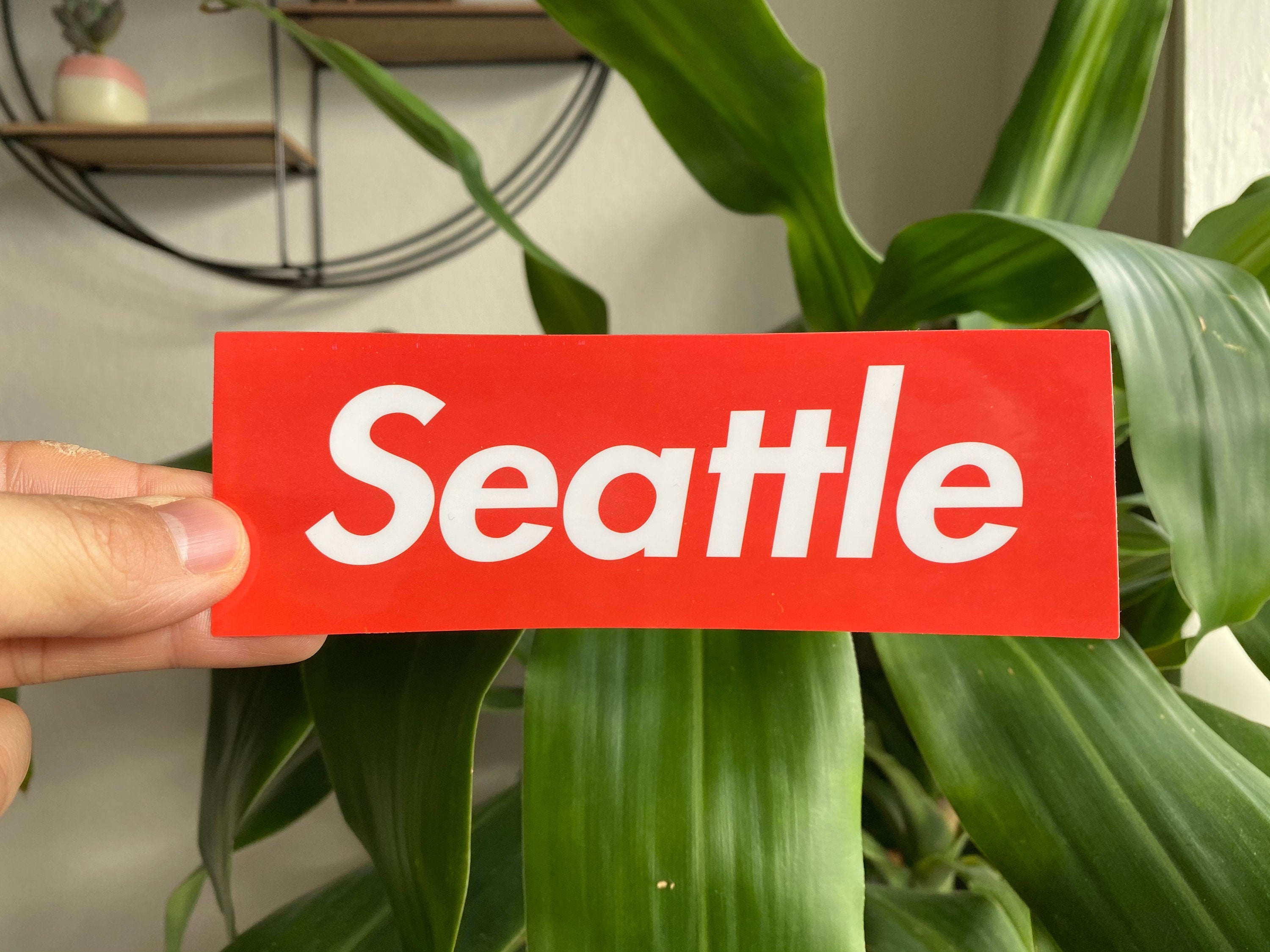 Seattle Red Box Logo Sticker 4 Pack – Hype Pins